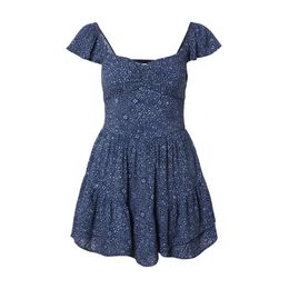 Hollister Kleid Damen Größe 40 navy / taubenblau Winterkleid