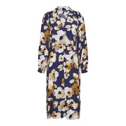 Véro Moda VERO MODA Kleid 'JOSIE SOFIE' Damen Größe 38 beige / blau / braun / weiß Winterkleid