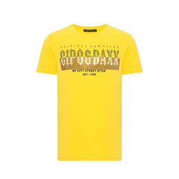 Cipo & Baxx CIPO & BAXX T-Shirt Herren Gr&ouml;&szlig;e M camel / gelb / schwarz