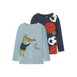 name it Shirt Jungen Gr&ouml;&szlig;e 110 marine / hellblau / rot / wei&szlig;