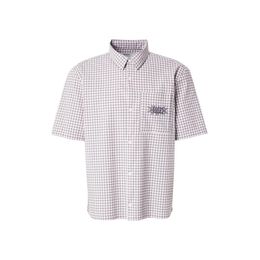 Hollister Hemd Herren Größe M dunkelbraun / orange / weiß
