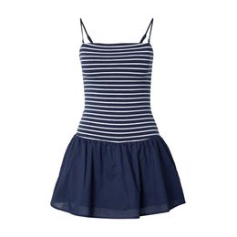Hollister Kleid Damen Größe 40 navy / weiß Winterkleid
