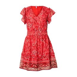 Only Kleid 'ONLVALENTINA' Damen Gr&ouml;&szlig;e 44 rot / burgunder / wei&szlig;