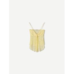 Bershka Top female Yellow size XS