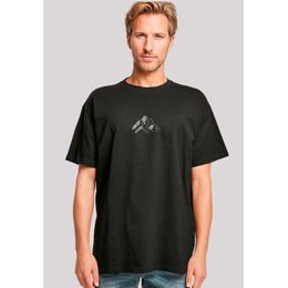 F4NT4STIC Damen T-Shirt "Mountain", schwarz, Gr. XS, Obermaterial: 100% Baumwolle, Shirts, Premium Qualit&auml;t