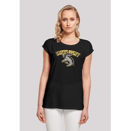 F4NT4STIC Damen T-Shirt "Harry Potter Hufflepuff Sport Emblem", schwarz, Gr. XXXL, Obermaterial: 100% Baumwolle, Shirts, Print