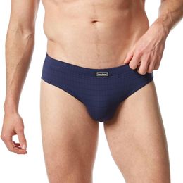 Bruno Banani Herren Slip "CHECK LINE 2.0 SPORTSLIP", Gr. 8, blau, Obermaterial: 90% Polyamid, 7% Elasthan, 3% sonstige Fasern, kariert, Unterhosen