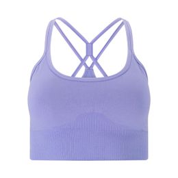 ENDURANCE ATHLECIA ATHLECIA Damen Sport-BH "Foan V2", Gr. L, lila, 80% Polyamid, 19% Elasthan, 1% Polyester, unifarben, BHs, im nahtlosen Design mit Stretchfunktion