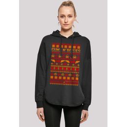 F4NT4STIC Damen Kapuzenpullover "Guns n' Roses Weihnachten Christmas", schwarz, Gr. XS, Obermaterial: 100% Baumwolle, Pullover, Musik,Band,Logo