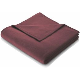 Wohndecke Biederlack, B:150cm L:200cm, rot, Baumwolle, Kunstfaser, Wohndecken, "Cotton Home", im Uni Design, Kuscheldecke