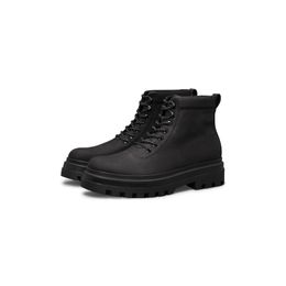 Herren Schnürboots "LUGGED BOOT LACEUP REBELLIOUS", Calvin Klein Jeans, Gr. 45, schwarz, Leder, Lederimitat, unifarben, Schuhe, Schnürstiefelette,