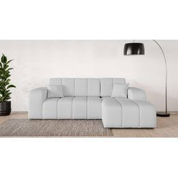 Ecksofa Inosign, B:244,5cm H:88cm T:164,5cm, grau, 100% Polyester, Wohnzimmer, Sofas, "CASSY L-Form, Schlafsofa mit Bettkasten, Maße B/T/H: