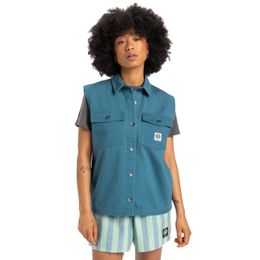 Quiksilver Damen Funktionshemd "Jolk", blau, Gr. L, 100% Baumwolle, Hemden
