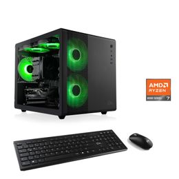 CSL PC "Cube V24225", Microsoft Windows 11 Home (64 Bit), 32 GB RAM 1.000 GB SSD, schwarz, Desktop-PCs