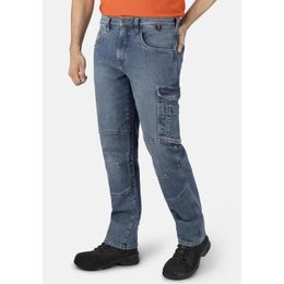 Herren Workerjeans "CALGARY Denim Basic Workwear Arbeits-Cargojeans", blau, Gr. 48, HERO by John Medoox, Denim/Jeans, 99% Baumwolle, 1% Elasthan,