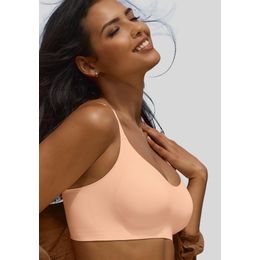 Nuance Damen Bralette-BH, Gr. S, orange, Microtouch, Obermaterial: 82% Polyamid, 18% Elasthan, Basic, BHs, SEAMLESS ohne Bügel, mit herausnehmbarem