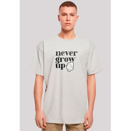 F4NT4STIC Damen T-Shirt "Heroes of Childhood Pinocchio Never Grow Up", grau, Gr. XS, Obermaterial: 100% Baumwolle, Shirts, Retro, Heroes of