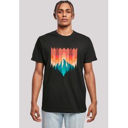 F4NT4STIC Herren T-Shirt "Berg Sonnenuntergang Geometrisch", schwarz, Gr. XXL, Obermaterial: 100% Baumwolle, Shirts, Premium Qualität