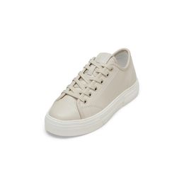 Marc O'Polo MARC O'POLO Damen Sneaker "aus hochwertigem Rindleder", Gr. 38, grau, Obermaterial: 100% Leder, unifarben, Schuhe