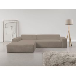 Ecksofa WERK2, B:311cm H:70cm T:210cm, beige, 90% Polyester, 10% Nylon, Wohnzimmer, Sofas, "Zeus-XL, Mega-Sofa mit großer Sitztiefe, Stellmaße 311cm