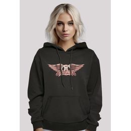 F4NT4STIC Damen Kapuzenpullover "Aerosmith Rock Band Logo", schwarz, Gr. M, Obermaterial: 65% Baumwolle, 35% Polyester, Pullover, Premium Qualität,