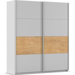 Schwebet&uuml;renschrank Rauch, B:181cm H:210cm T:62cm, grau, Holzwerkstoff, Schr&auml;nke, "Kleiderschrank Schrank Garderobe Schlafzimmerschrank MALVA",