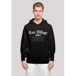 F4NT4STIC Herren Kapuzenpullover "East Village Manhatten HOODIE", schwarz, Gr. M, Obermaterial: 50% Baumwolle, 50% Polyester, Pullover, Print