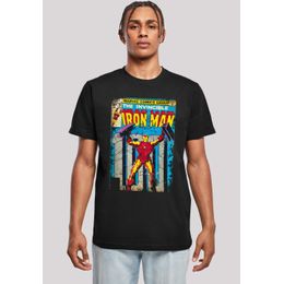 F4NT4STIC Herren T-Shirt "Marvel Iron Man Cover", schwarz, Gr. L, Obermaterial: 100% Baumwolle, Shirts, Herren,Premium Merch,Regular-Fit,Basic,Logo