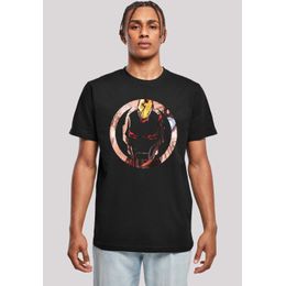 F4NT4STIC Herren T-Shirt "Marvel Superhelden Iron Man Montage Symbol", schwarz, Gr. L, Obermaterial: 100% Baumwolle, Shirts, Herren,Premium