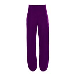 WINSHAPE Damen Sporthose "Functional Light and Comfort Wide Leg Pants CUL102LC", lila, Gr. L, 85% Polyester, 15% Elasthan, Hosen, mit Gummizug