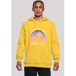 F4NT4STIC Herren Kapuzenpullover "Alien Peace Sunset", gelb, Gr. L, Obermaterial: 65% Baumwolle, 35% Polyester, Pullover, Premium Qualit&auml;t