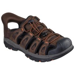 Skechers Herren Outdoorsandale "TRESMEN-NORVICK", Gr. 40, braun, Lederimitat, Textil, Schuhe, Trekking Sandale mit Slip-ins Funktion