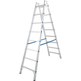 Krause Stehleiter "STABILO", 2x8 Sprossen, silber, Leitern