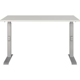 Schreibtisch Germania, B:120cm H:91cm T:80cm, silber, Büro, Tische, "GW-Agenda", höhenverstellbar von 68-91 cm, verfügbar in verschiedenen Breiten