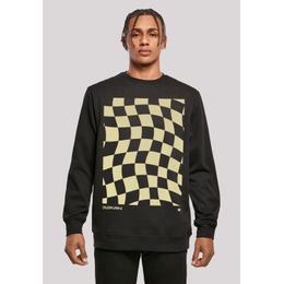 F4NT4STIC Herren Kapuzenpullover "Wavy Schach Muster", schwarz, Gr. S, Obermaterial: 50% Baumwolle, 50% Polyester, Pullover, Print