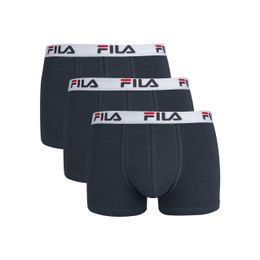 Fila Herren Boxer "MAN BOXER SHORTS", Gr. XXL, blau, Single Jersey, Obermaterial: 95% Baumwolle, 5% Elasthan, bedruckt, unifarben mit Farbeinsatz,