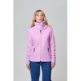 Bench. Damen Fleecejacke "FUNNEL", lila, Gr. 42, unifarben, Fleece, Obermaterial: 100% Polyester, Jacken