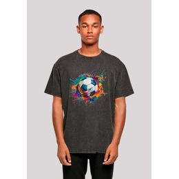 F4NT4STIC Herren T-Shirt "Bunte Fußball Grafik", schwarz, Gr. M, Obermaterial: 100% Baumwolle, Shirts, Premium Qualität