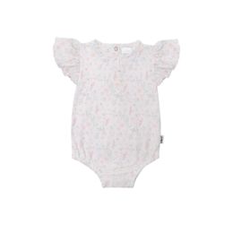 Liliput Jungen Body "Blumen", Gr. 74, rosa, 100% Baumwolle, bedruckt, Bodys, mit niedlichen R&uuml;schen&auml;rmeln