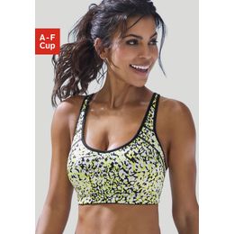 active by Lascana LASCANA ACTIVE Damen Sport-BH, Gr. 75, schwarz, Microtouch, Obermaterial: 76% Polyamid, 24% Elasthan, BHs, mit integrierten Schalen im Cup