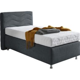 Boxspringbett, B:115cm L:210cm, grau, Westfalia Schlafkomfort, Bezug Bett: Microvelours (100% Polyester) oder Feinstruktur (100% Polyester);Bezug