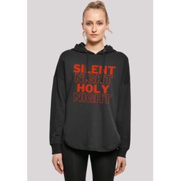 F4NT4STIC Damen Kapuzenpullover "Silent Night Holy Night Weihnachten", schwarz, Gr. S, Obermaterial: 100% Baumwolle, Pullover, Print