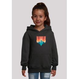 F4NT4STIC Kinder Kapuzenpullover "Berg Sonnenuntergang Geometrisch", schwarz, Gr. 110, Obermaterial: 65% Baumwolle, 35% Polyester, Pullover, Premium