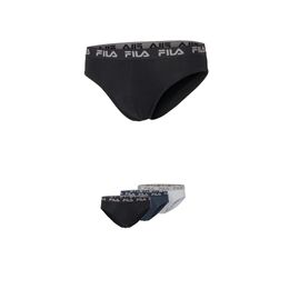 Fila Herren Slip "MAN BRIEF", Gr. L, schwarz, Obermaterial: 95% Baumwolle, 5% Elasthan. Obermaterial 2: 67% Baumwolle, 28% Polyester, 5% Elasthan,