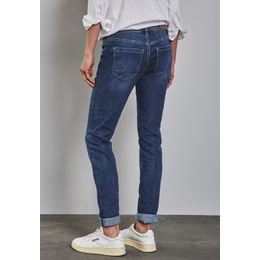 Comfort-fit-Jeans Street One, Damen, Gr. 25, L&auml;nge 30, blau (dunkelblau wash), Jeans, 78% Baumwolle, 21% Polyester, 1% Elasthan, unifarben, lang, Jeans, Middle Waist