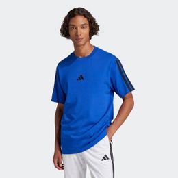 Herren T-Shirt "M 3S SJ T B", blau, Gr. XL, adidas Sportswear, Obermaterial: 100% Baumwolle, Shirts