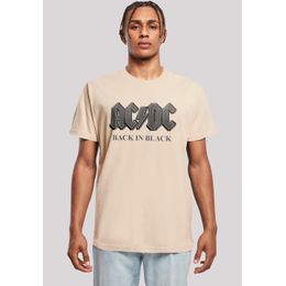 F4NT4STIC Herren T-Shirt "ACDC Back in Black", beige, Gr. L, Obermaterial: 100% Baumwolle, Shirts, Premium Qualität