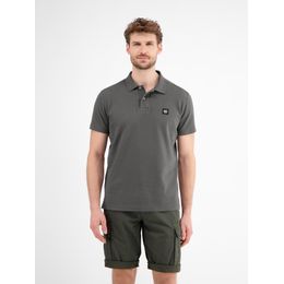 Lerros Herren Poloshirt "Lerros Poloshirt in weicher Waffelpiquéqualität", grau, Gr. S, 100% Baumwolle, Shirts