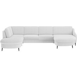 Sit & More Wohnlandschaft SIT & MORE, B:372cm H:90cm T:239cm, silber, 100% Polyester, Sofas, "Soul U-Form", wahlweise mit Bett und Bettkasten