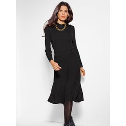 Heine Damen Strickkleid "Strickkleid", schwarz, Gr. 44, unifarben, 95% Viskose, 5% Elasthan, Kleider